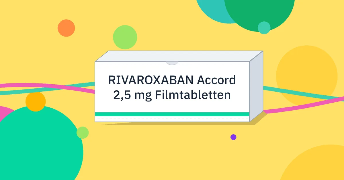 Symbolbild: Packung mit der Aufschrift RIVAROXABAN Accord 2,5 mg Filmtabletten (PZN 18735021) – Verfügbarkeit und Bezug in Apotheken in Frankfurt am Main