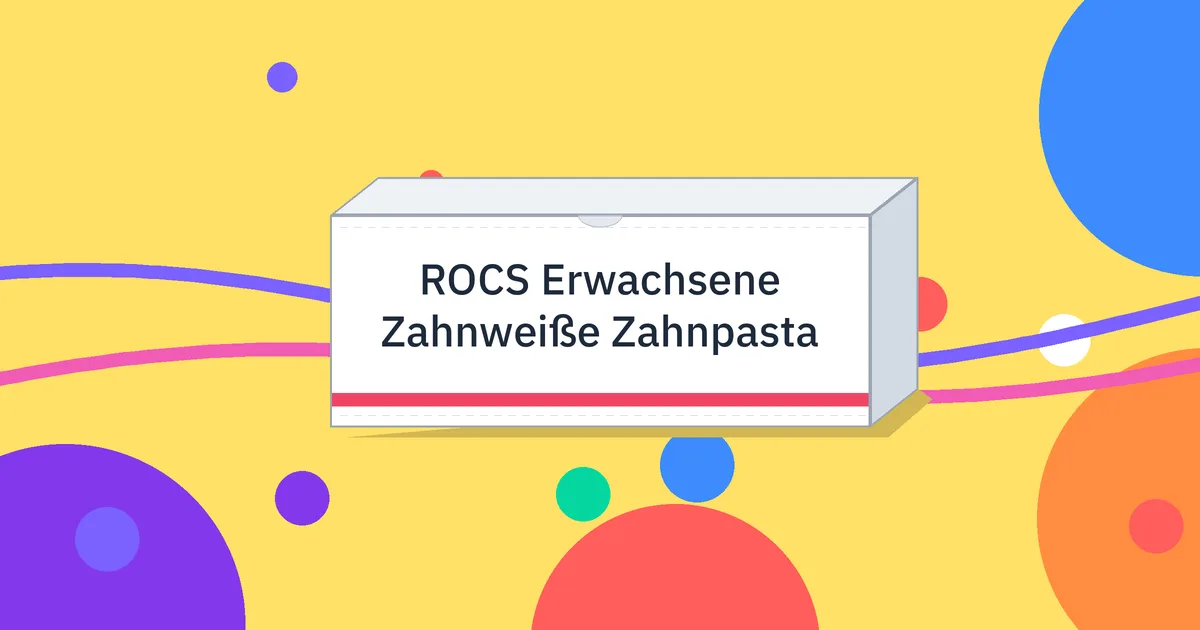 Symbolbild: Packung mit der Aufschrift ROCS Erwachsene Zahnweiße Zahnpasta (PZN 02087100) – Verfügbarkeit und Bezug in Apotheken in Frankfurt am Main