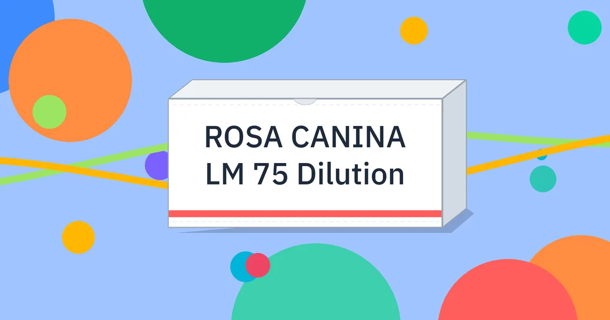 Symbolbild: Packung mit der Aufschrift ROSA CANINA LM 75 Dilution (PZN 13055617) – Verfügbarkeit und Bezug in Apotheken in Frankfurt am Main