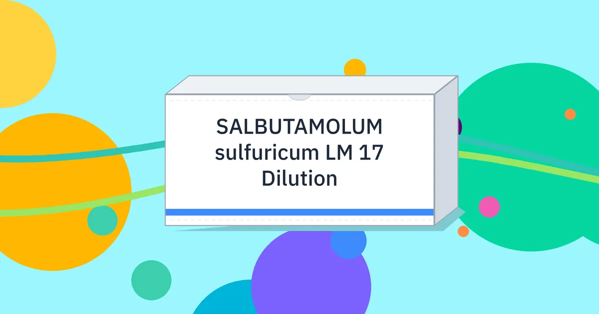 Symbolbild: Packung mit der Aufschrift SALBUTAMOLUM sulfuricum LM 17 Dilution (PZN 18271857) – Verfügbarkeit und Bezug in Apotheken in Frankfurt am Main