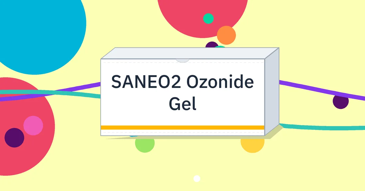 Symbolbild: Packung mit der Aufschrift SANEO2 Ozonide Gel (PZN 10826876) – Verfügbarkeit und Bezug in Apotheken in Frankfurt am Main