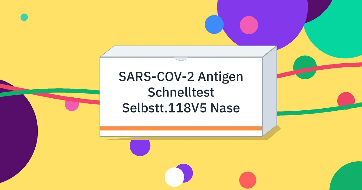 Symbolbild: Packung mit der Aufschrift SARS-COV-2 Antigen Schnelltest Selbstt.118V5 Nase (PZN 17522501) – Verfügbarkeit und Bezug in Apotheken in Frankfurt am Main