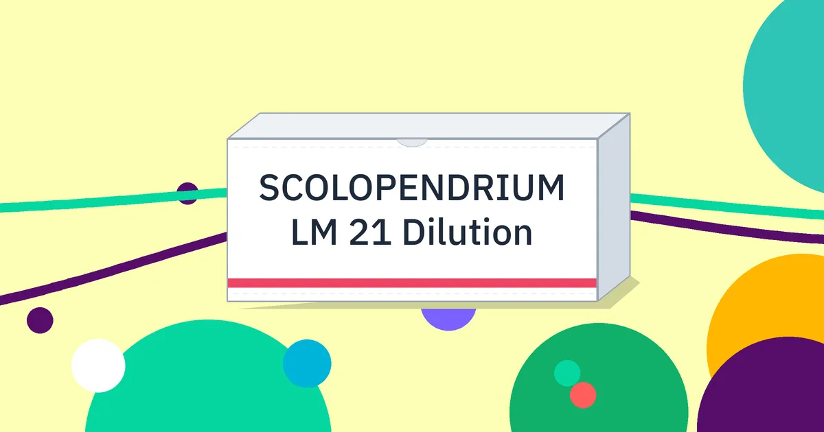 Symbolbild: Packung mit der Aufschrift SCOLOPENDRIUM LM 21 Dilution (PZN 13690420) – Verfügbarkeit und Bezug in Apotheken in Frankfurt am Main