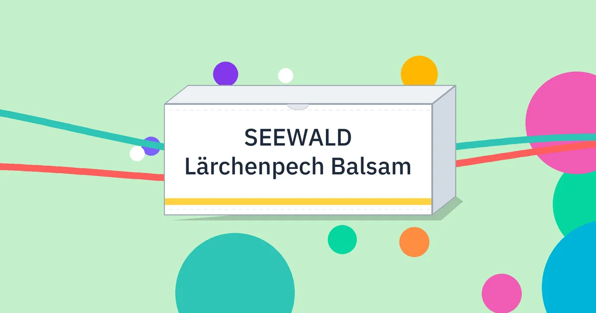 Symbolbild: Packung mit der Aufschrift SEEWALD Lärchenpech Balsam (PZN 13171660) – Verfügbarkeit und Bezug in Apotheken in Frankfurt am Main