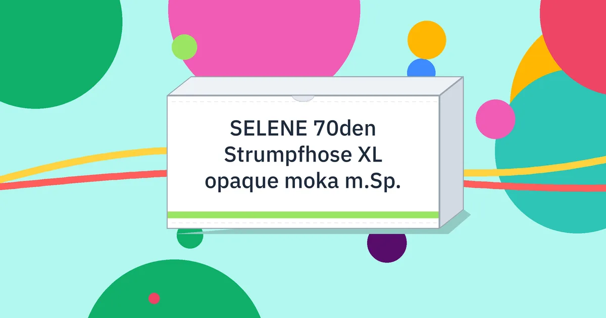 Symbolbild: Packung mit der Aufschrift SELENE 70den Strumpfhose XL opaque moka m.Sp. (PZN 16173754) – Verfügbarkeit und Bezug in Apotheken in Frankfurt am Main