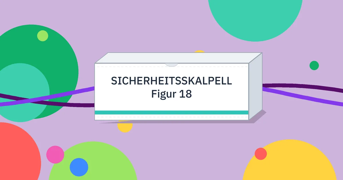 Symbolbild: Packung mit der Aufschrift SICHERHEITSSKALPELL Figur 18 (PZN 09688564) – Verfügbarkeit und Bezug in Apotheken in Frankfurt am Main