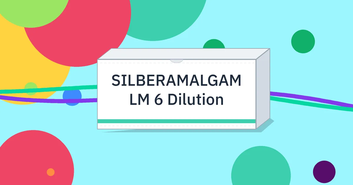 Symbolbild: Packung mit der Aufschrift SILBERAMALGAM LM 6 Dilution (PZN 13189200) – Verfügbarkeit und Bezug in Apotheken in Frankfurt am Main