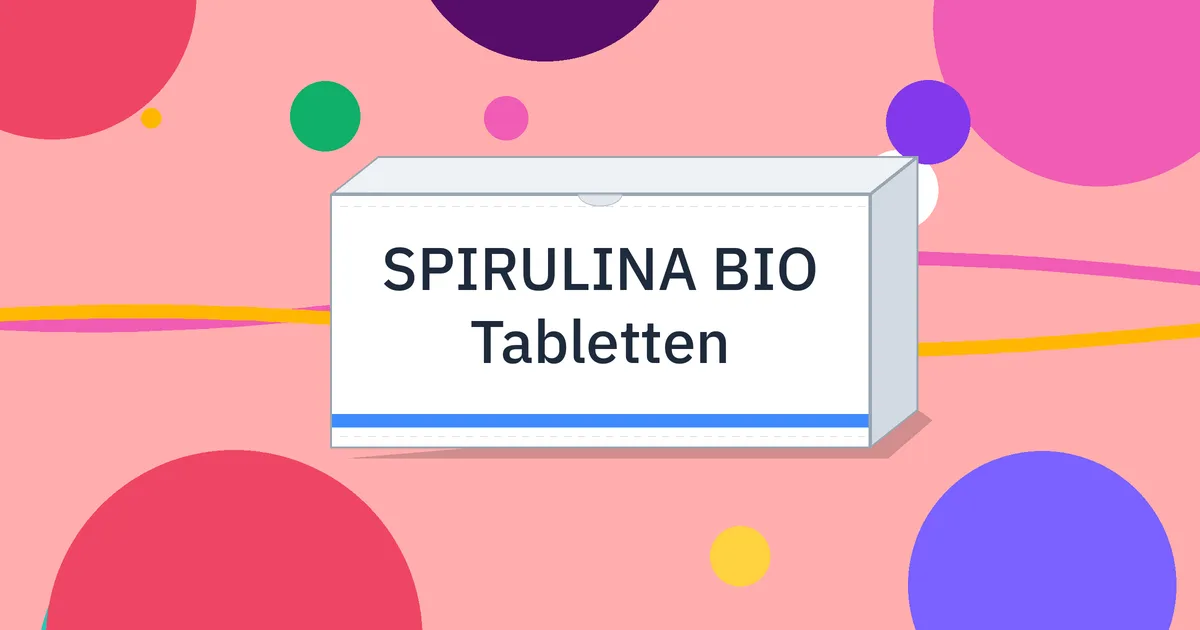Symbolbild: Packung mit der Aufschrift SPIRULINA BIO Tabletten (PZN 03105679) – Verfügbarkeit und Bezug in Apotheken in Frankfurt am Main