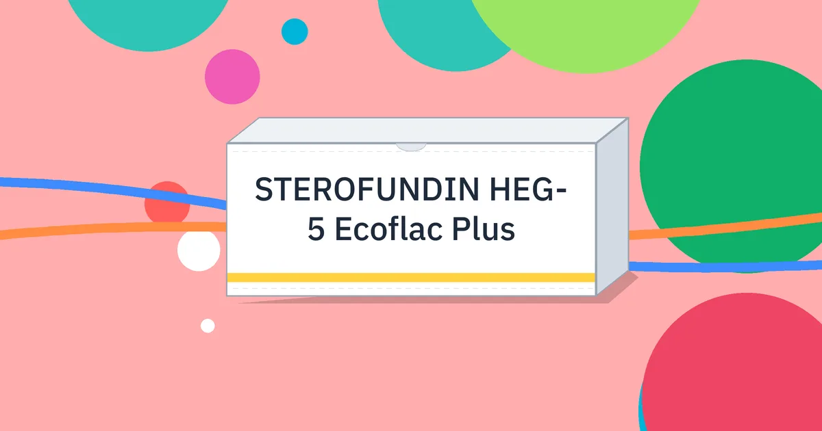Symbolbild: Packung mit der Aufschrift STEROFUNDIN HEG-5 Ecoflac Plus (PZN 08609433) – Verfügbarkeit und Bezug in Apotheken in Frankfurt am Main