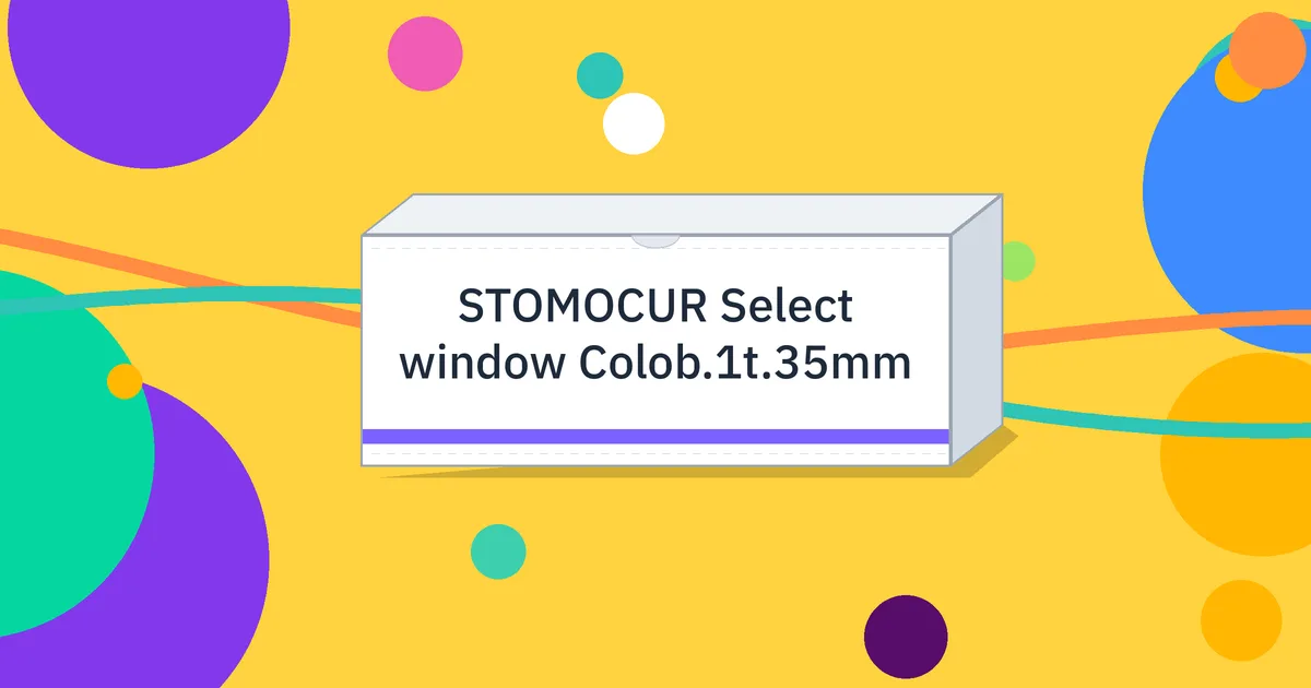 Symbolbild: Packung mit der Aufschrift STOMOCUR Select window Colob.1t.35mm (PZN 03811851) – Verfügbarkeit und Bezug in Apotheken in Frankfurt am Main