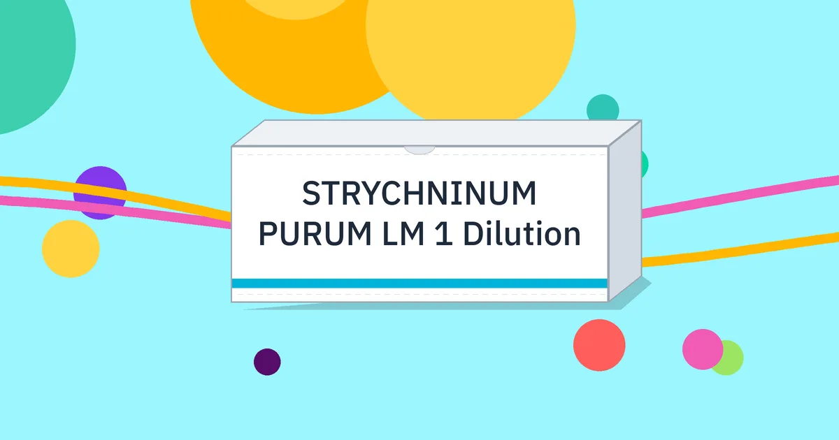 Symbolbild: Packung mit der Aufschrift STRYCHNINUM PURUM LM 1 Dilution (PZN 13207518) – Verfügbarkeit und Bezug in Apotheken in Frankfurt am Main