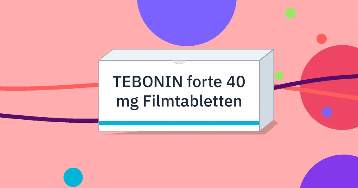 Symbolbild: Packung mit der Aufschrift TEBONIN forte 40 mg Filmtabletten (PZN 07368358) – Verfügbarkeit und Bezug in Apotheken in Frankfurt am Main