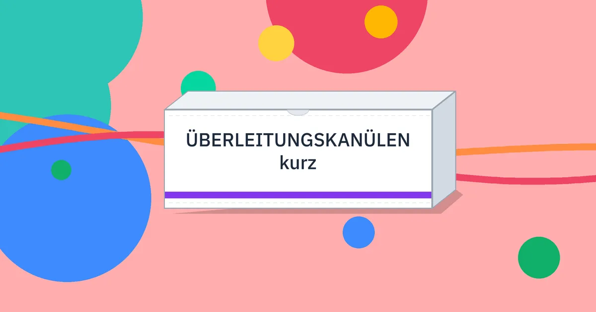Symbolbild: Packung mit der Aufschrift ÜBERLEITUNGSKANÜLEN kurz (PZN 06083576) – Verfügbarkeit und Bezug in Apotheken in Frankfurt am Main