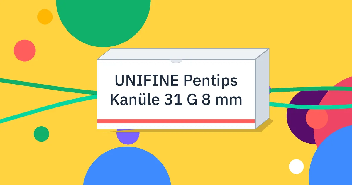 Symbolbild: Packung mit der Aufschrift UNIFINE Pentips Kanüle 31 G 8 mm (PZN 01306617) – Verfügbarkeit und Bezug in Apotheken in Frankfurt am Main