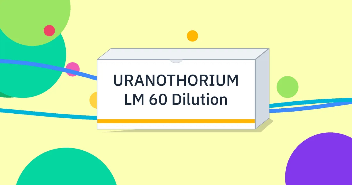 Symbolbild: Packung mit der Aufschrift URANOTHORIUM LM 60 Dilution (PZN 13256994) – Verfügbarkeit und Bezug in Apotheken in Frankfurt am Main