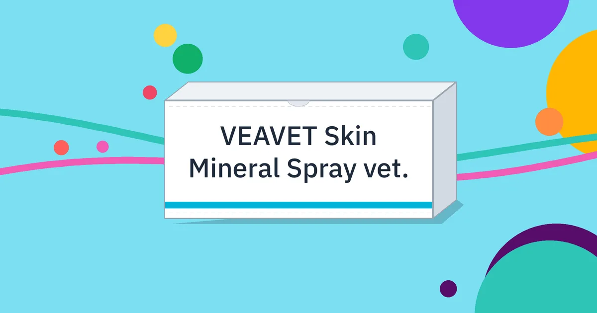 Symbolbild: Packung mit der Aufschrift VEAVET Skin Mineral Spray vet. (PZN 16880718) – Verfügbarkeit und Bezug in Apotheken in Frankfurt am Main