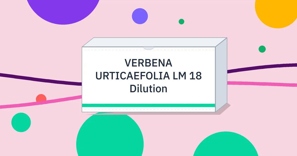 Symbolbild: Packung mit der Aufschrift VERBENA URTICAEFOLIA LM 18 Dilution (PZN 13268164) – Verfügbarkeit und Bezug in Apotheken in Frankfurt am Main