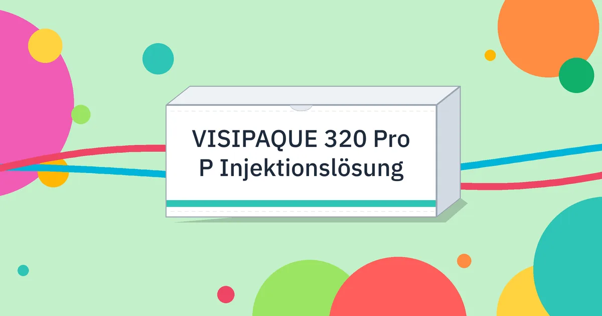 Symbolbild: Packung mit der Aufschrift VISIPAQUE 320 Pro P Injektionslösung (PZN 00476949) – Verfügbarkeit und Bezug in Apotheken in Frankfurt am Main