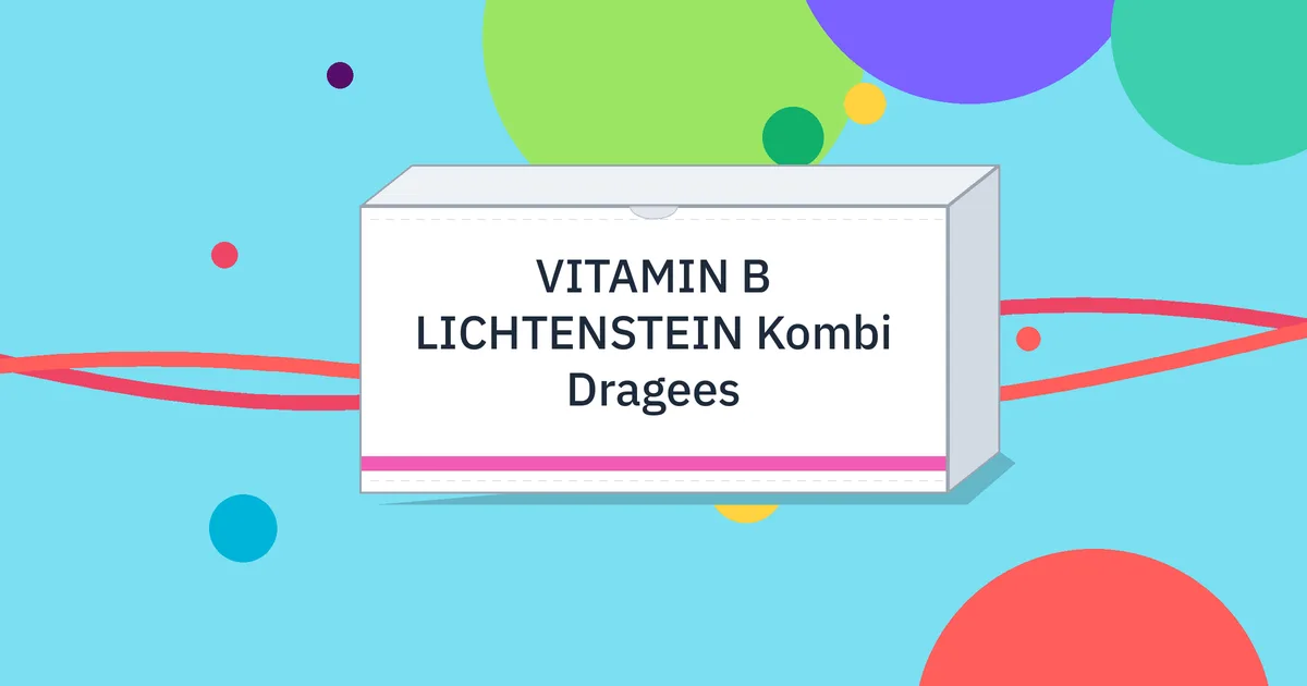 Symbolbild: Packung mit der Aufschrift VITAMIN B LICHTENSTEIN Kombi Dragees (PZN 03108318) – Verfügbarkeit und Bezug in Apotheken in Frankfurt am Main