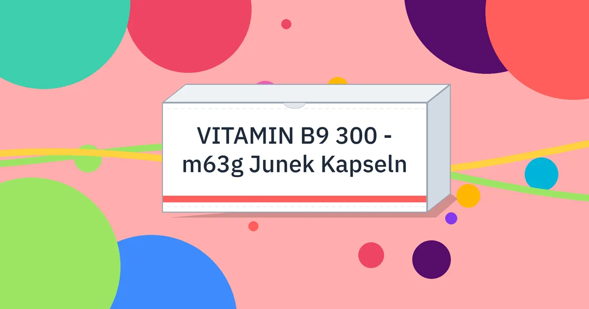 Symbolbild: Packung mit der Aufschrift VITAMIN B9 300 -m63g Junek Kapseln (PZN 10052736) – Verfügbarkeit und Bezug in Apotheken in Frankfurt am Main