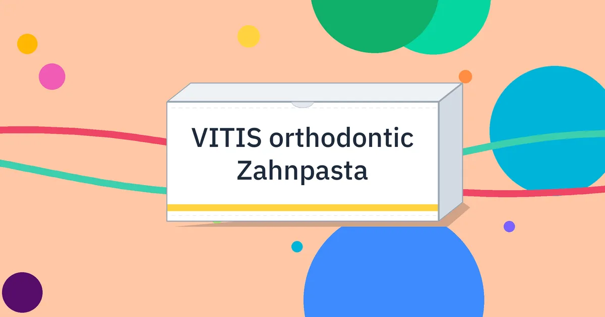 Symbolbild: Packung mit der Aufschrift VITIS orthodontic Zahnpasta (PZN 06705641) – Verfügbarkeit und Bezug in Apotheken in Frankfurt am Main