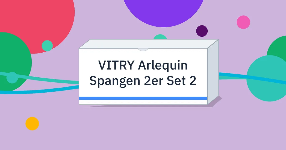 Symbolbild: Packung mit der Aufschrift VITRY Arlequin Spangen 2er Set 2 (PZN 19067107) – Verfügbarkeit und Bezug in Apotheken in Frankfurt am Main