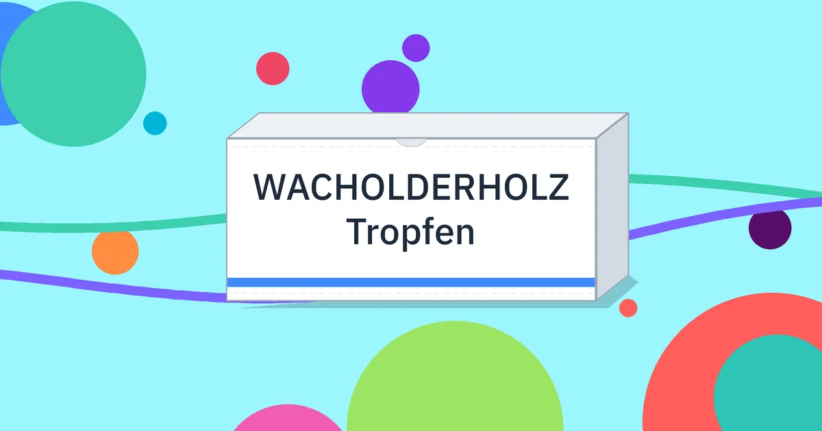 Symbolbild: Packung mit der Aufschrift WACHOLDERHOLZ Tropfen (PZN 18439883) – Verfügbarkeit und Bezug in Apotheken in Frankfurt am Main