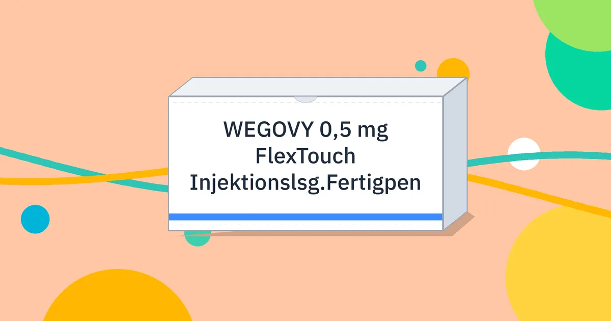 Symbolbild: Packung mit der Aufschrift WEGOVY 0,5 mg FlexTouch Injektionslsg.Fertigpen (PZN 19370024) – Verfügbarkeit und Bezug in Apotheken in Frankfurt am Main