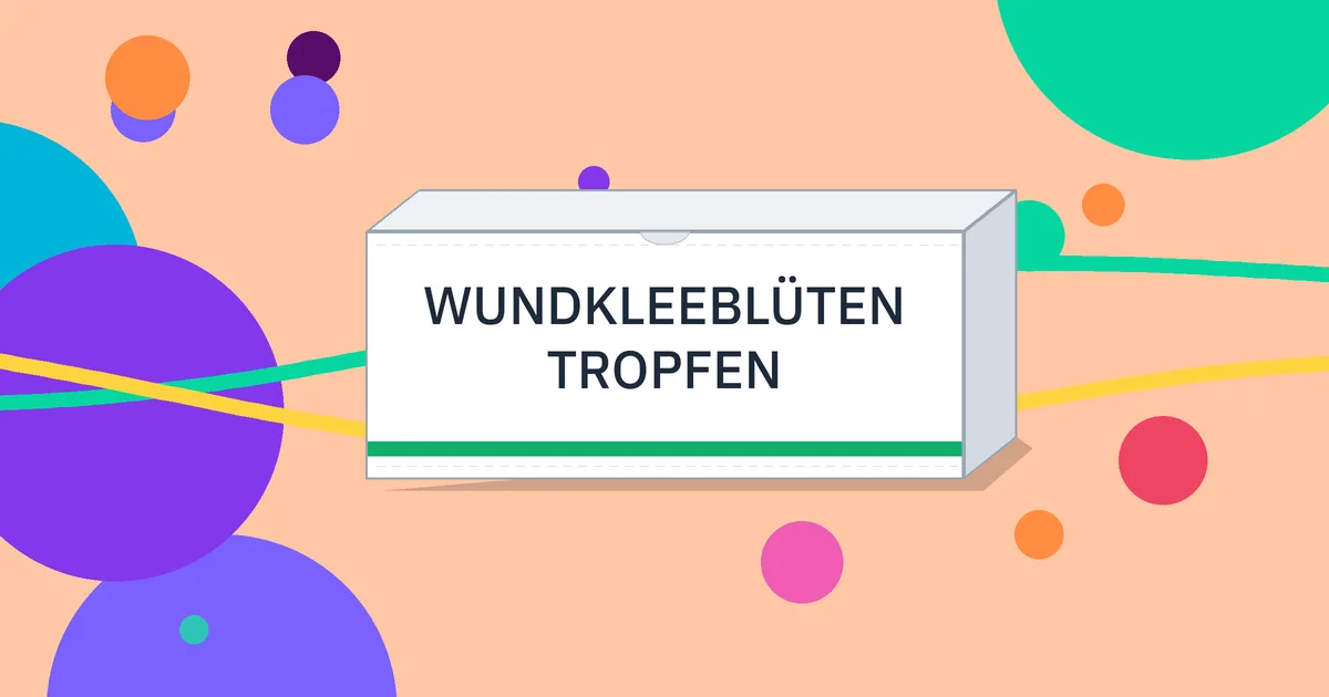 Symbolbild: Packung mit der Aufschrift WUNDKLEEBLÜTEN TROPFEN (PZN 14283303) – Verfügbarkeit und Bezug in Apotheken in Frankfurt am Main