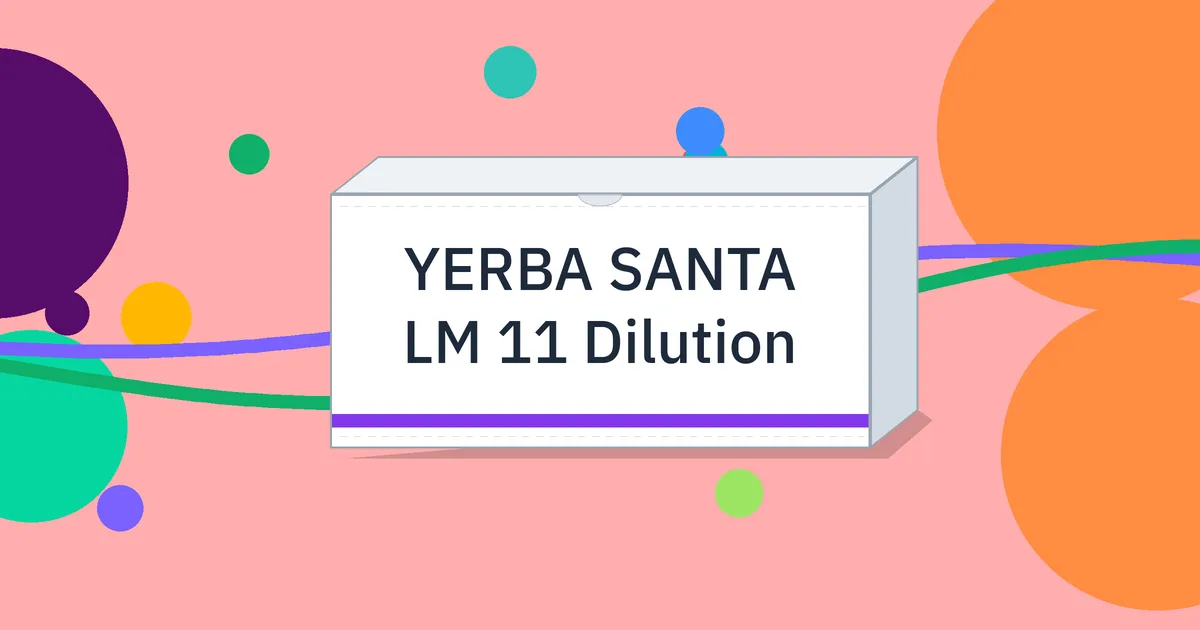 Symbolbild: Packung mit der Aufschrift YERBA SANTA LM 11 Dilution (PZN 13285085) – Verfügbarkeit und Bezug in Apotheken in Frankfurt am Main