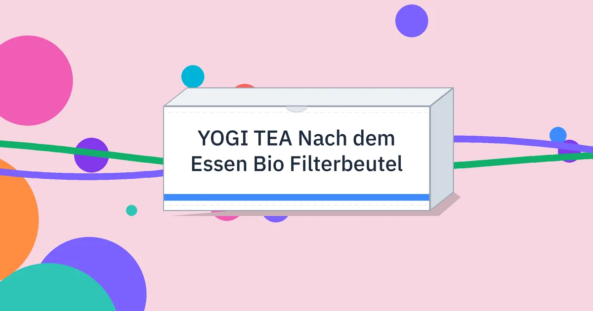 Symbolbild: Packung mit der Aufschrift YOGI TEA Nach dem Essen Bio Filterbeutel (PZN 11297492) – Verfügbarkeit und Bezug in Apotheken in Frankfurt am Main
