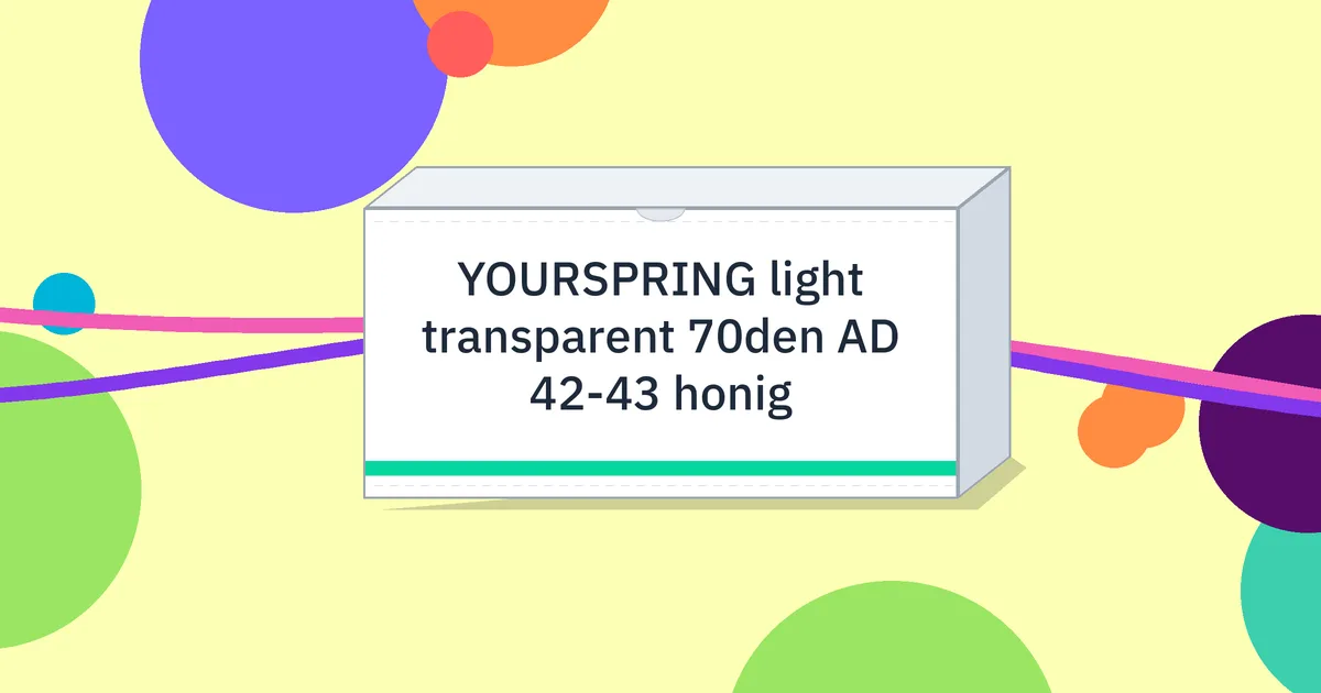 Symbolbild: Packung mit der Aufschrift YOURSPRING light transparent 70den AD 42-43 honig (PZN 18056076) – Verfügbarkeit und Bezug in Apotheken in Frankfurt am Main
