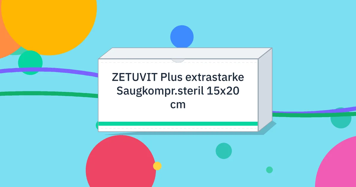 Symbolbild: Packung mit der Aufschrift ZETUVIT Plus extrastarke Saugkompr.steril 15x20 cm (PZN 18127215) – Verfügbarkeit und Bezug in Apotheken in Frankfurt am Main