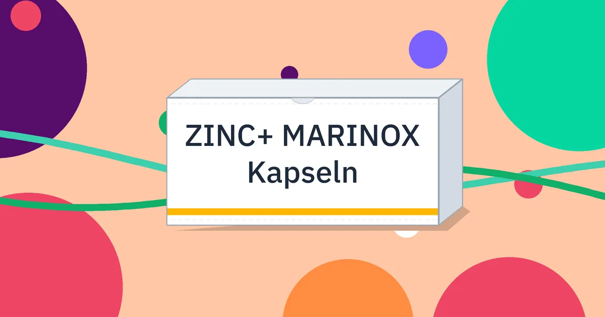 Symbolbild: Packung mit der Aufschrift ZINC+ MARINOX Kapseln (PZN 10225645) – Verfügbarkeit und Bezug in Apotheken in Frankfurt am Main