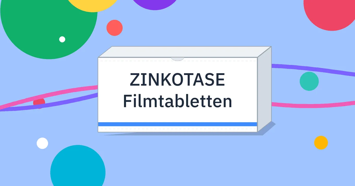 Symbolbild: Packung mit der Aufschrift ZINKOTASE Filmtabletten (PZN 06983618) – Verfügbarkeit und Bezug in Apotheken in Frankfurt am Main