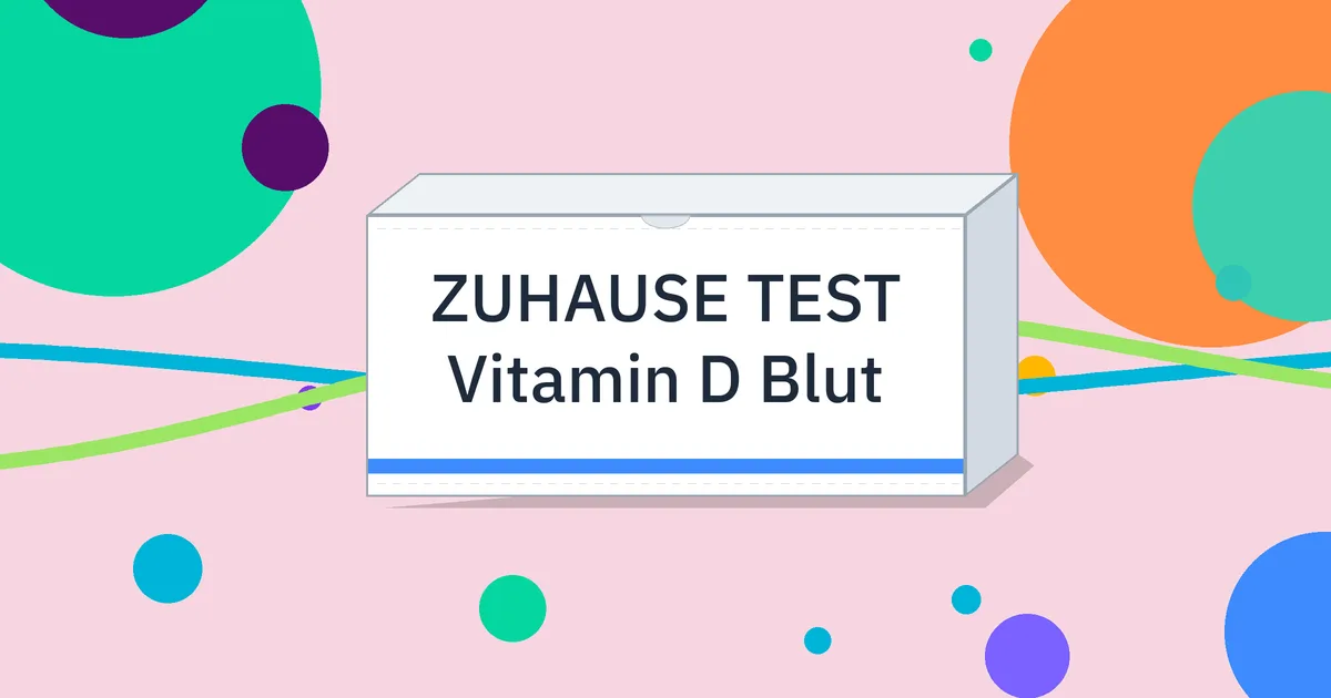Symbolbild: Packung mit der Aufschrift ZUHAUSE TEST Vitamin D Blut (PZN 18708171) – Verfügbarkeit und Bezug in Apotheken in Frankfurt am Main