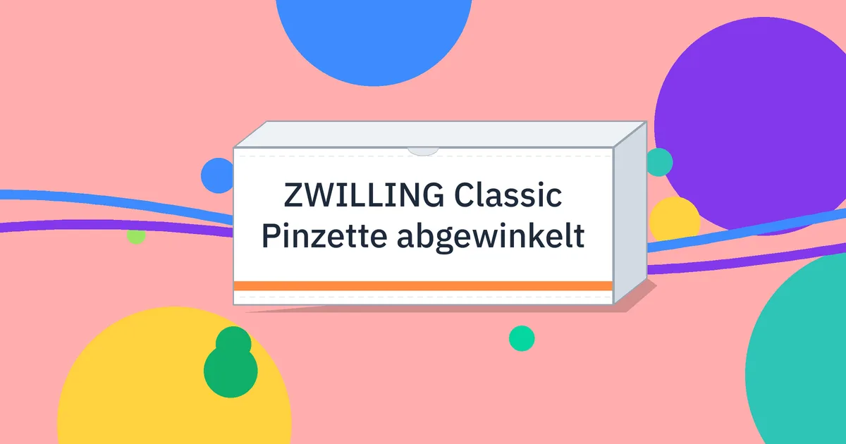 Symbolbild: Packung mit der Aufschrift ZWILLING Classic Pinzette abgewinkelt (PZN 02040883) – Verfügbarkeit und Bezug in Apotheken in Frankfurt am Main
