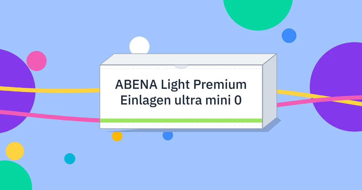 Symbolbild: Packung mit der Aufschrift ABENA Light Premium Einlagen ultra mini 0 (PZN 18007712) – Verfügbarkeit und Bezug in Apotheken in Frankfurt am Main