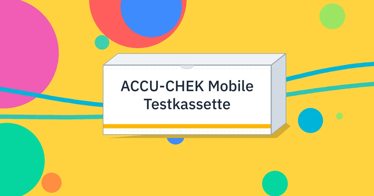 Symbolbild: Packung mit der Aufschrift ACCU-CHEK Mobile Testkassette (PZN 20820188) – Verfügbarkeit und Bezug in Apotheken in Frankfurt am Main