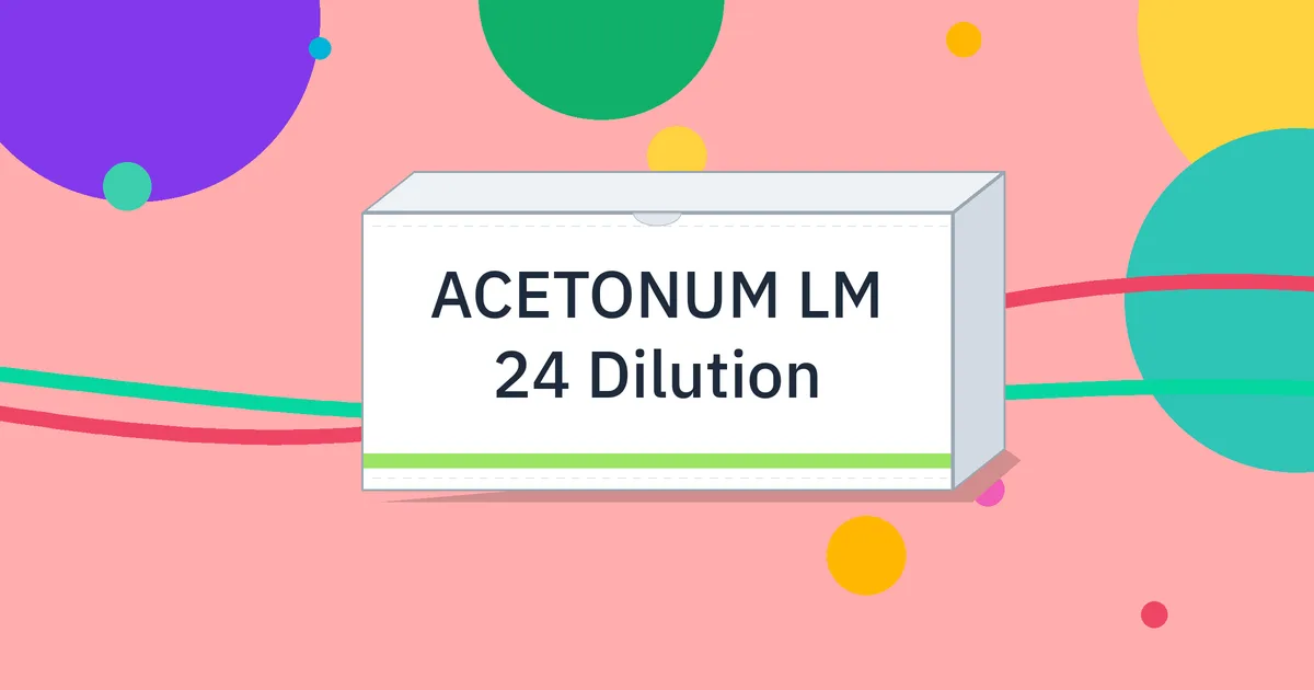 Symbolbild: Packung mit der Aufschrift ACETONUM LM 24 Dilution (PZN 13265415) – Verfügbarkeit und Bezug in Apotheken in Frankfurt am Main