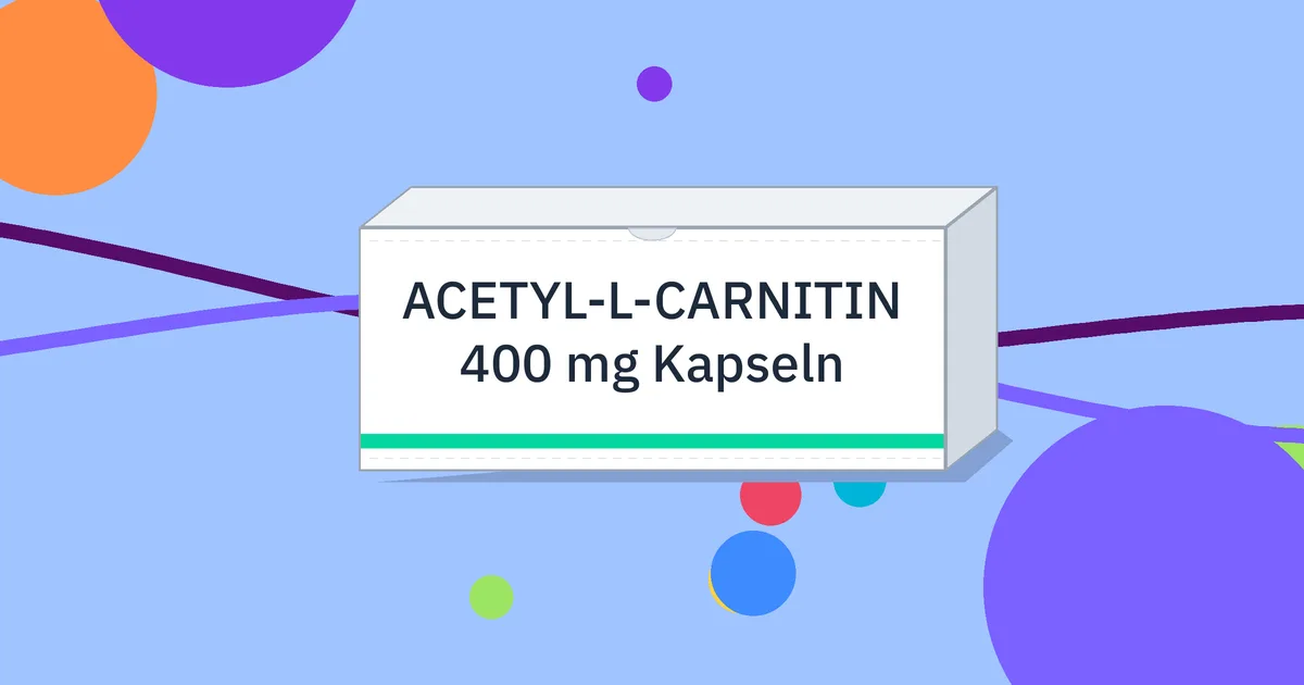 Symbolbild: Packung mit der Aufschrift ACETYL-L-CARNITIN 400 mg Kapseln (PZN 10007492) – Verfügbarkeit und Bezug in Apotheken in Frankfurt am Main