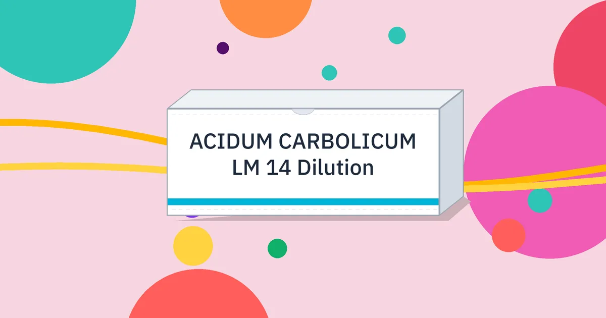 Symbolbild: Packung mit der Aufschrift ACIDUM CARBOLICUM LM 14 Dilution (PZN 13271663) – Verfügbarkeit und Bezug in Apotheken in Frankfurt am Main