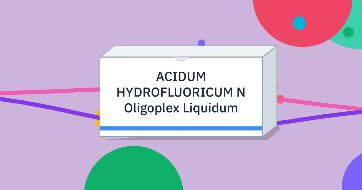 Symbolbild: Packung mit der Aufschrift ACIDUM HYDROFLUORICUM N Oligoplex Liquidum (PZN 04451805) – Verfügbarkeit und Bezug in Apotheken in Frankfurt am Main