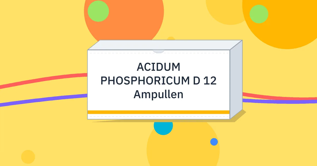 Symbolbild: Packung mit der Aufschrift ACIDUM PHOSPHORICUM D 12 Ampullen (PZN 11703756) – Verfügbarkeit und Bezug in Apotheken in Frankfurt am Main