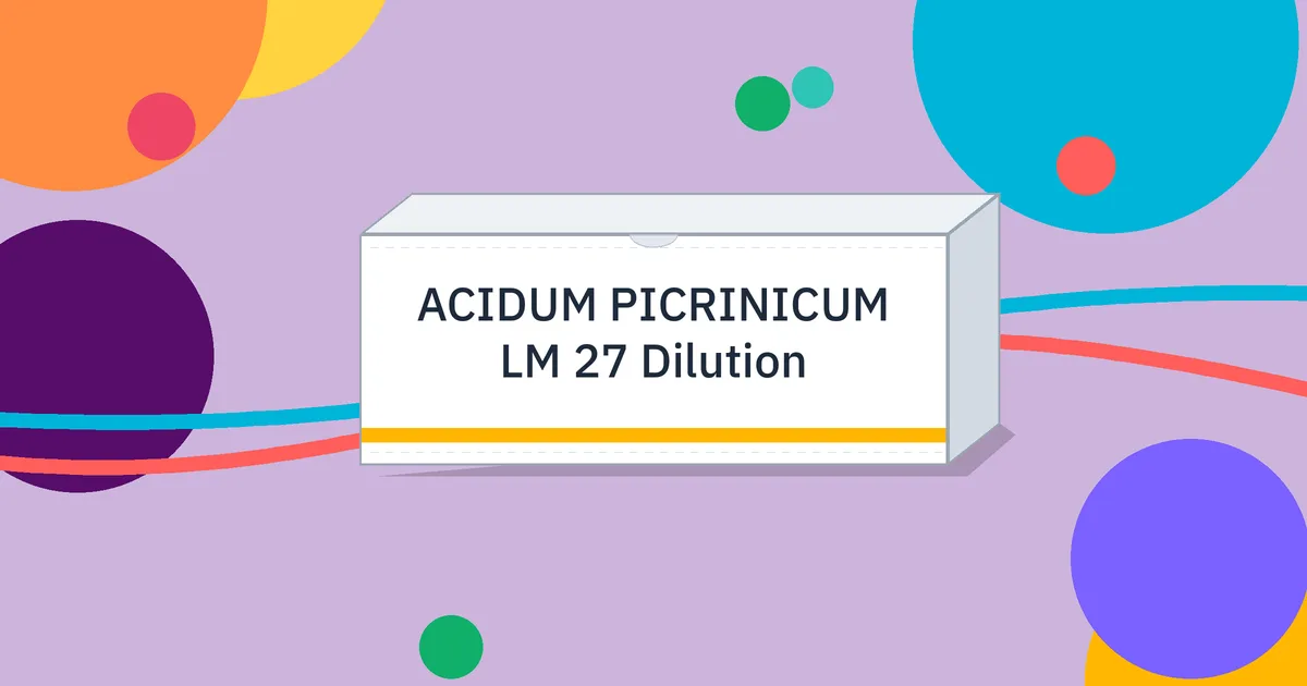Symbolbild: Packung mit der Aufschrift ACIDUM PICRINICUM LM 27 Dilution (PZN 12753779) – Verfügbarkeit und Bezug in Apotheken in Frankfurt am Main