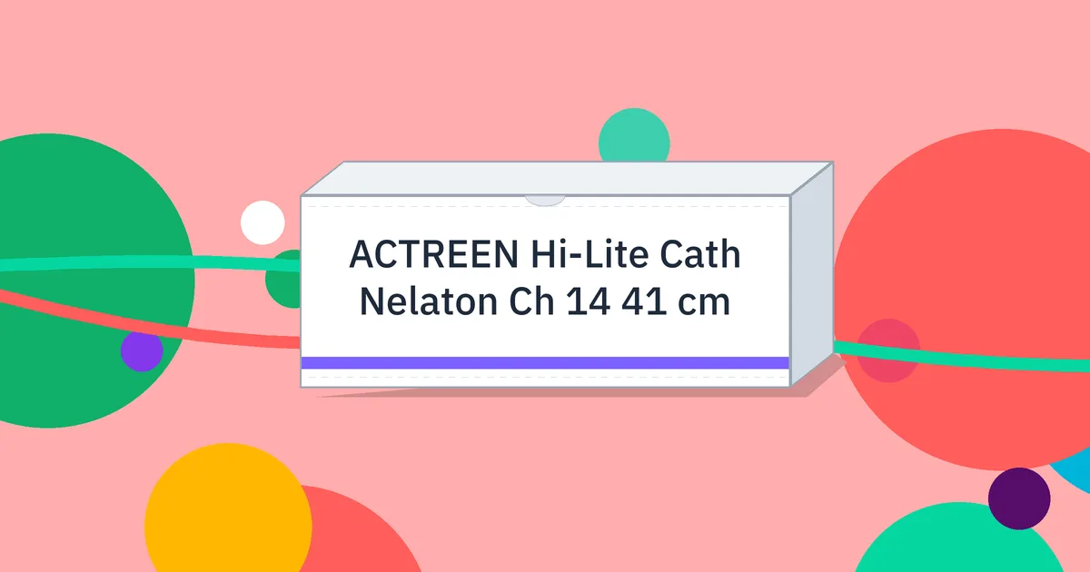 Symbolbild: Packung mit der Aufschrift ACTREEN Hi-Lite Cath Nelaton Ch 14 41 cm (PZN 09948947) – Verfügbarkeit und Bezug in Apotheken in Frankfurt am Main