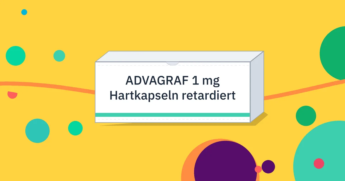 Symbolbild: Packung mit der Aufschrift ADVAGRAF 1 mg Hartkapseln retardiert (PZN 02268770) – Verfügbarkeit und Bezug in Apotheken in Frankfurt am Main