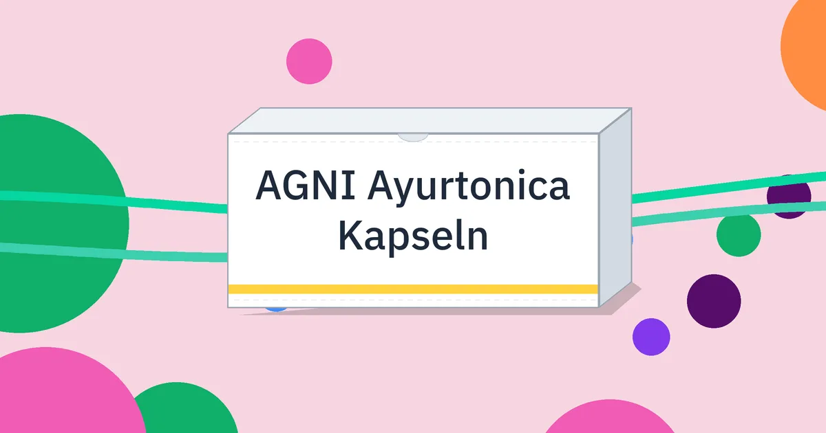 Symbolbild: Packung mit der Aufschrift AGNI Ayurtonica Kapseln (PZN 09645649) – Verfügbarkeit und Bezug in Apotheken in Frankfurt am Main