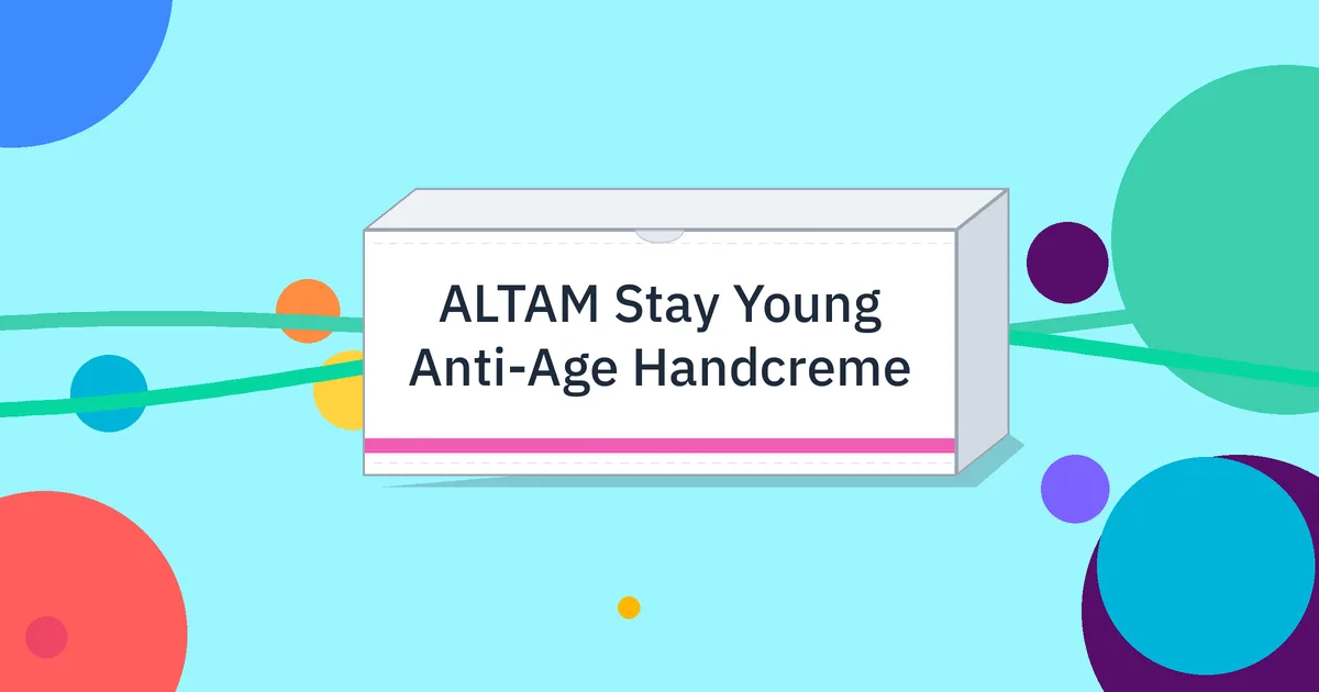 Symbolbild: Packung mit der Aufschrift ALTAM Stay Young Anti-Age Handcreme (PZN 16582180) – Verfügbarkeit und Bezug in Apotheken in Frankfurt am Main