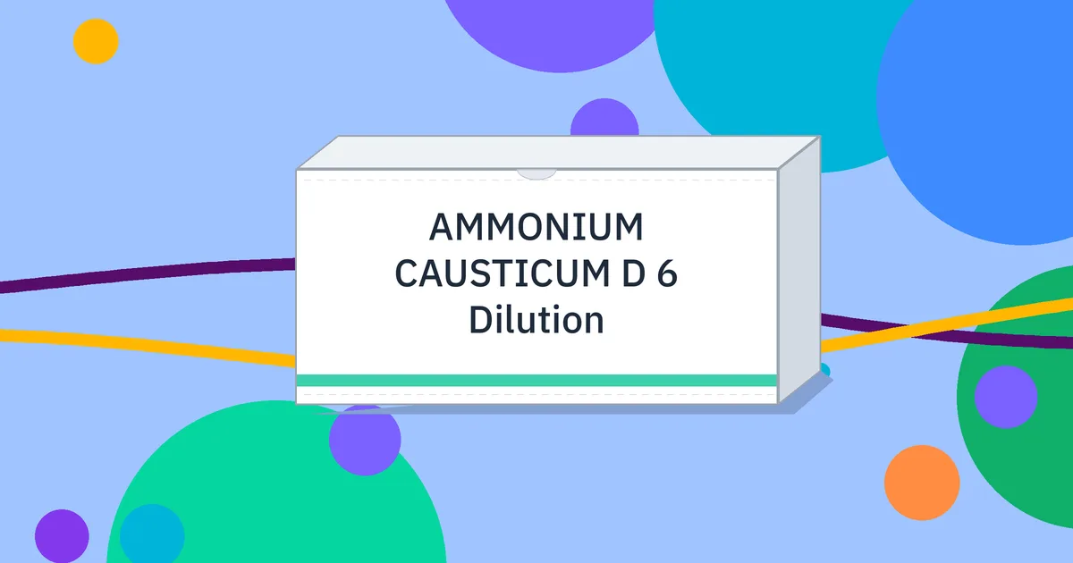 Symbolbild: Packung mit der Aufschrift AMMONIUM CAUSTICUM D 6 Dilution (PZN 07158543) – Verfügbarkeit und Bezug in Apotheken in Frankfurt am Main